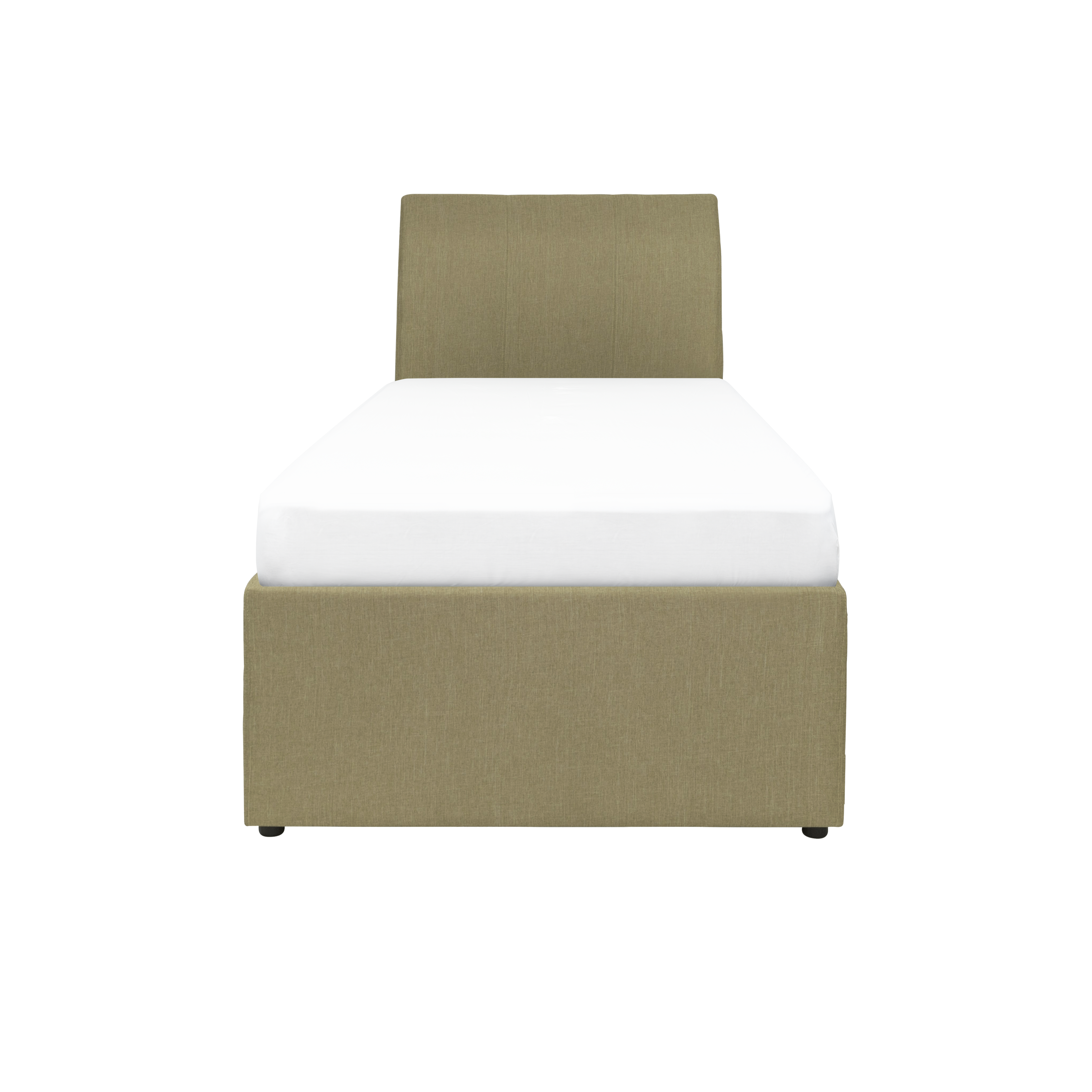 ESSENTIALS Super Single Trundle Bed - Grey (Fabric), HV Basic Beds ...