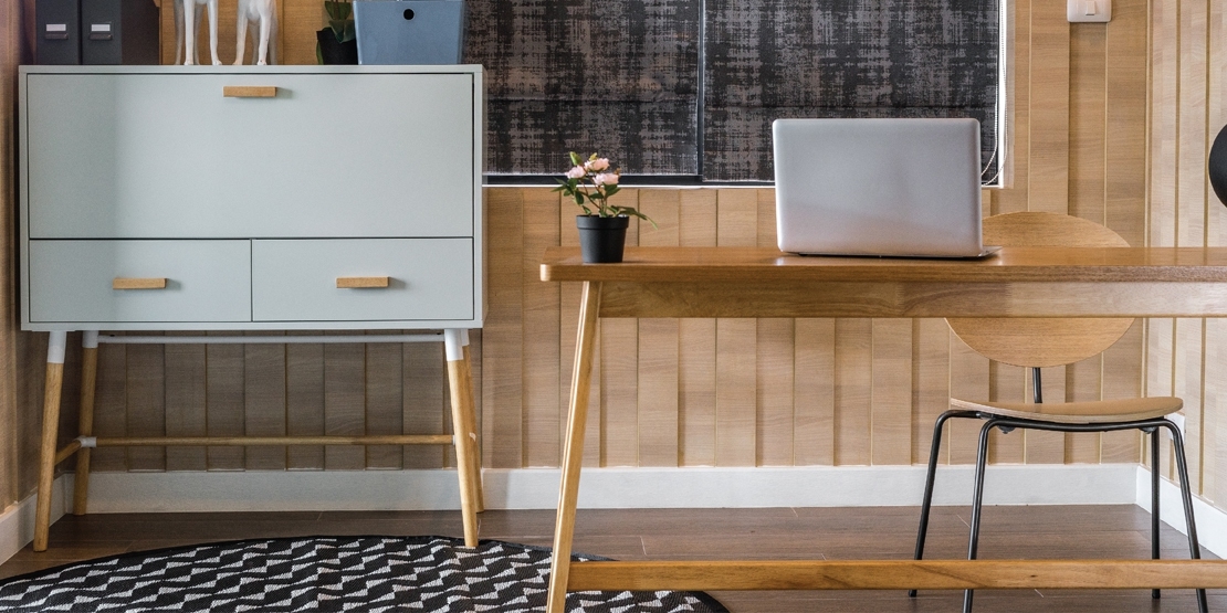 Arod Study Table 1m - White Grey, HV Modern Study Tables & Office ...