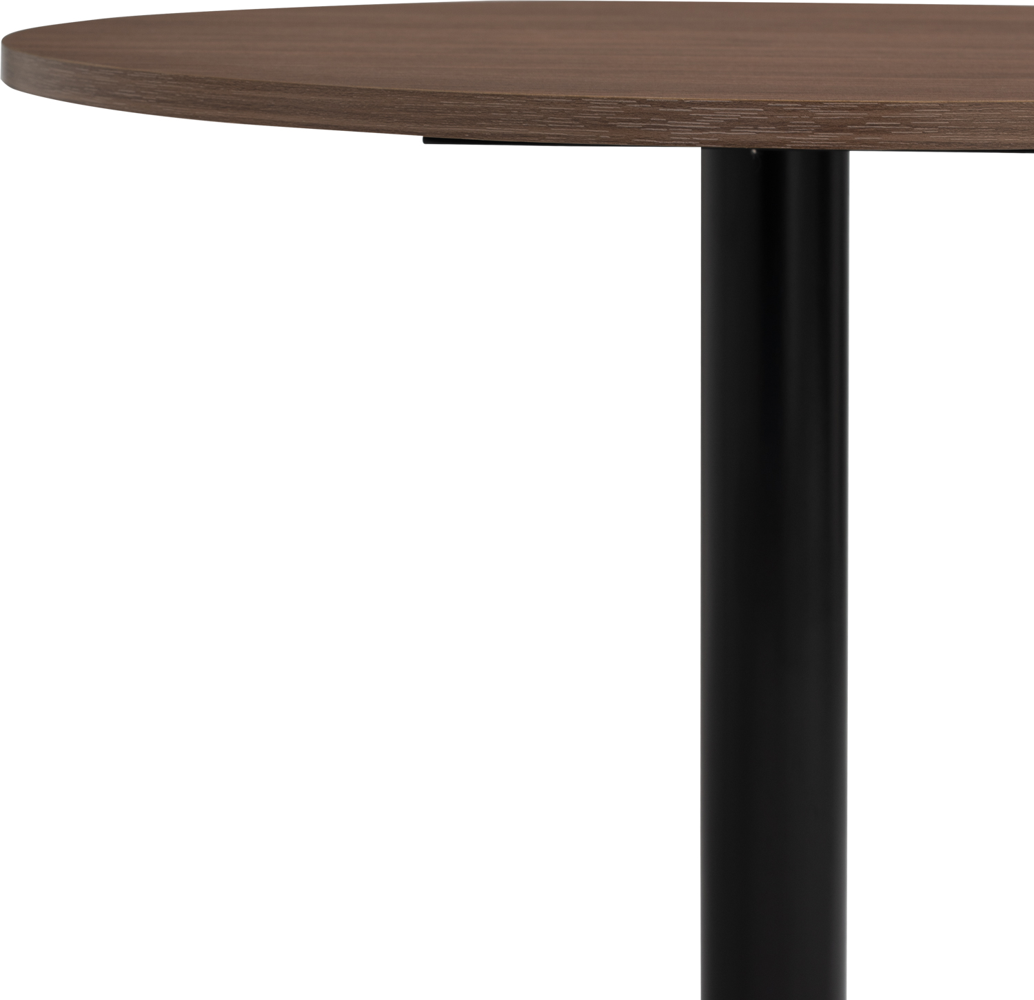 Ruby Round Dining Table 0.7m - Walnut, Black, HV Basic Dining Tables ...