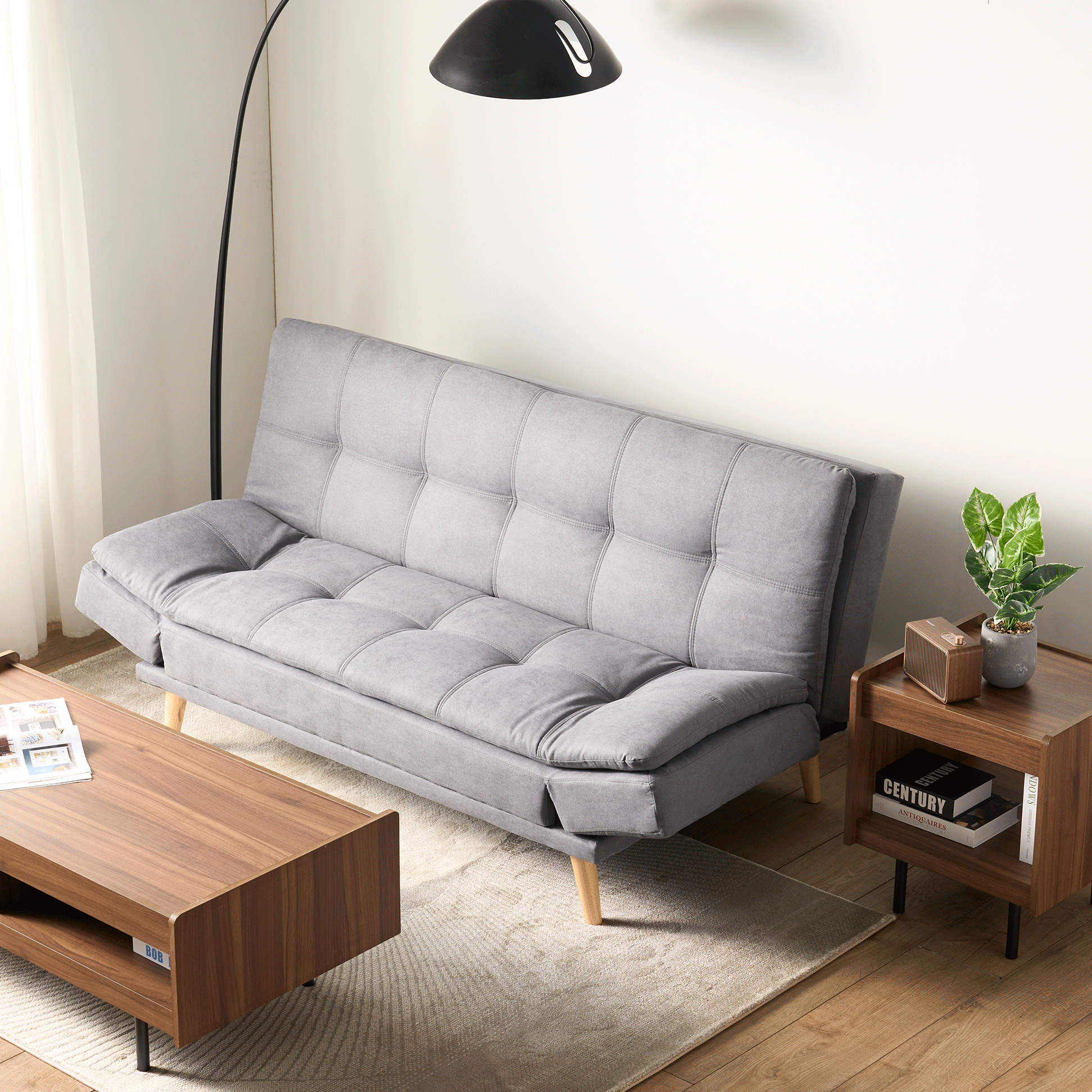 Kara 3 Seater Sofa Bed - Sand, Small Sofas by HipVan | HipVan
