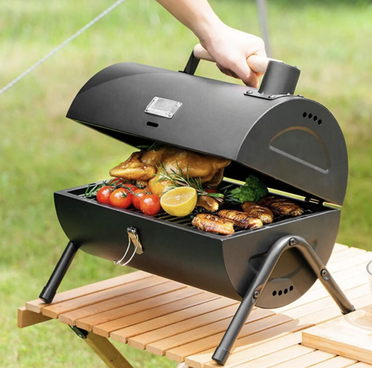 Flame Master BBQ Mini Portable BBQ Drum - Black, Flame Master | HipVan