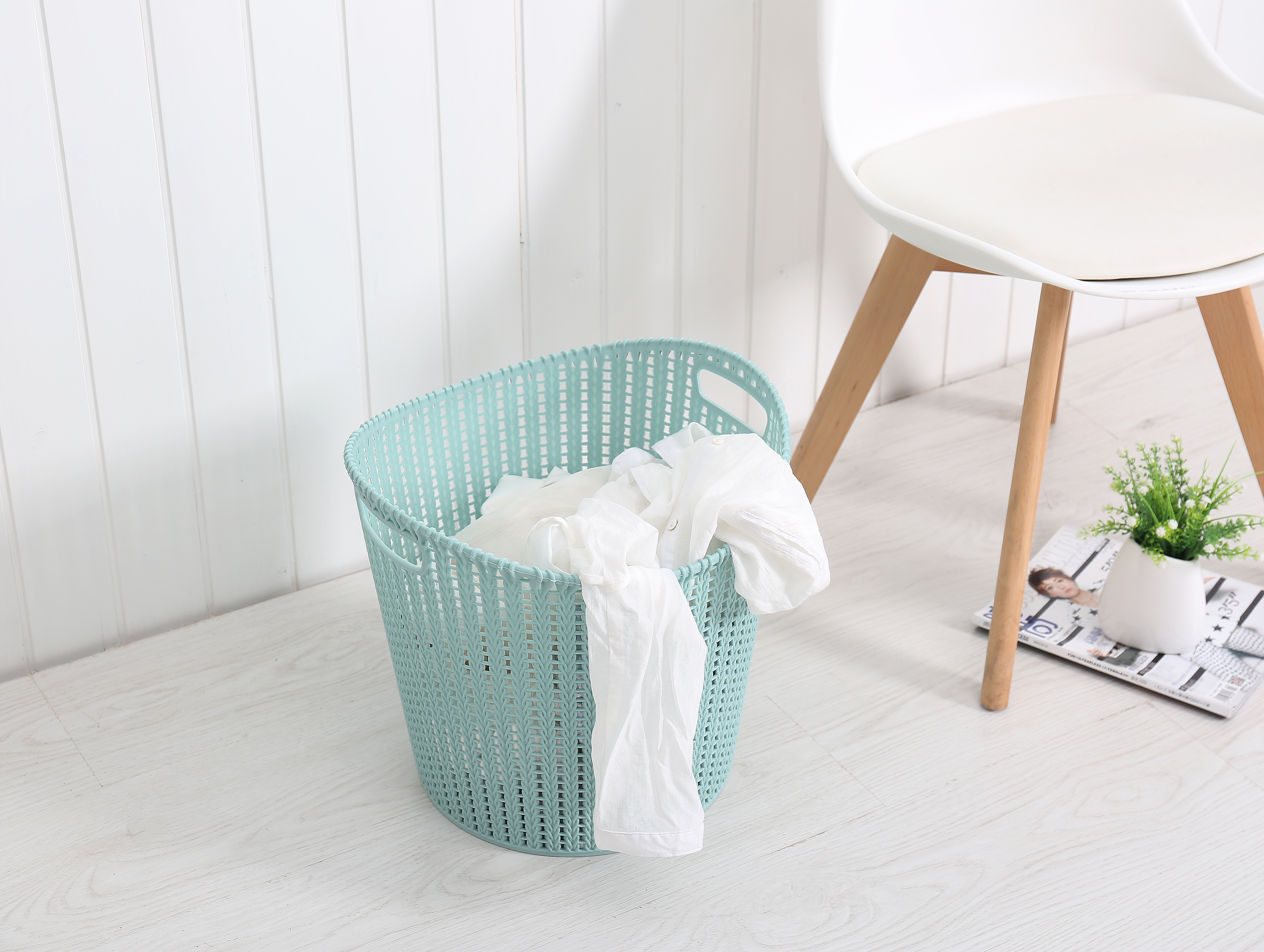 Alice Laundry Basket - Blue, Laundry Baskets by HipVan | HipVan