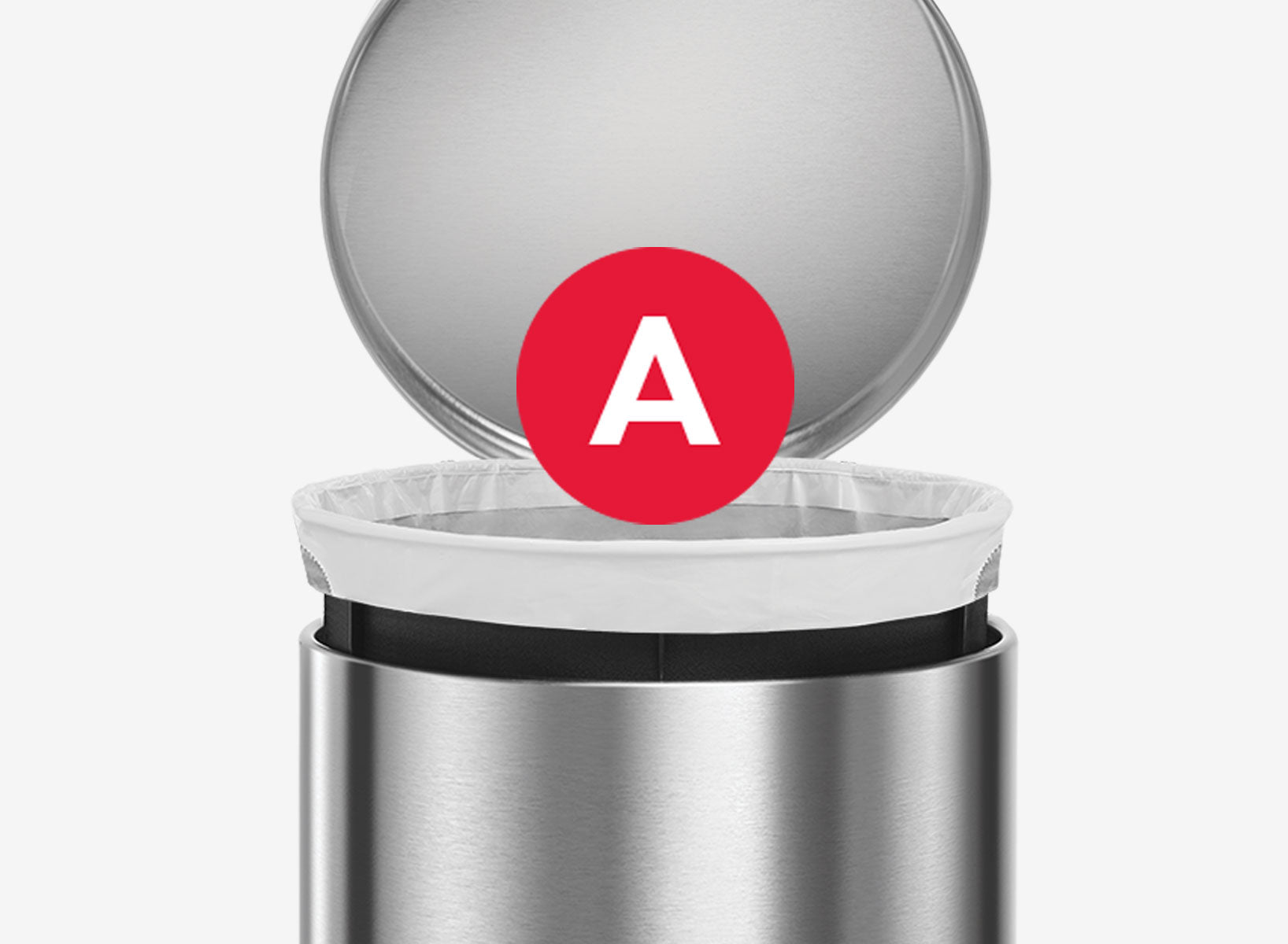 simplehuman 4.5L Round Step Bin - Brushed, simplehuman Accessories | HipVan