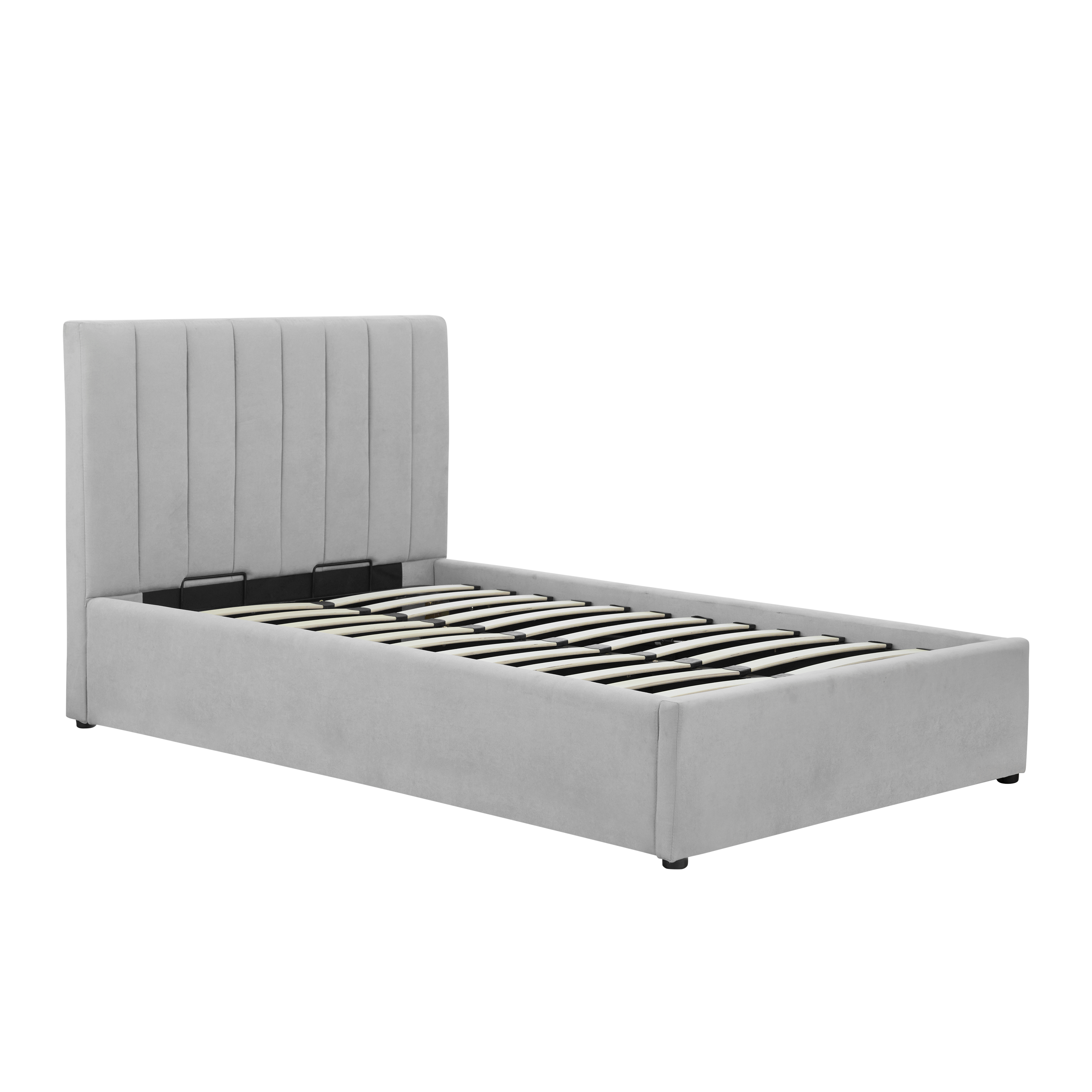 Audrey Super Single Storage Bed - Silver Fox (Fabric), HV Modern Beds ...