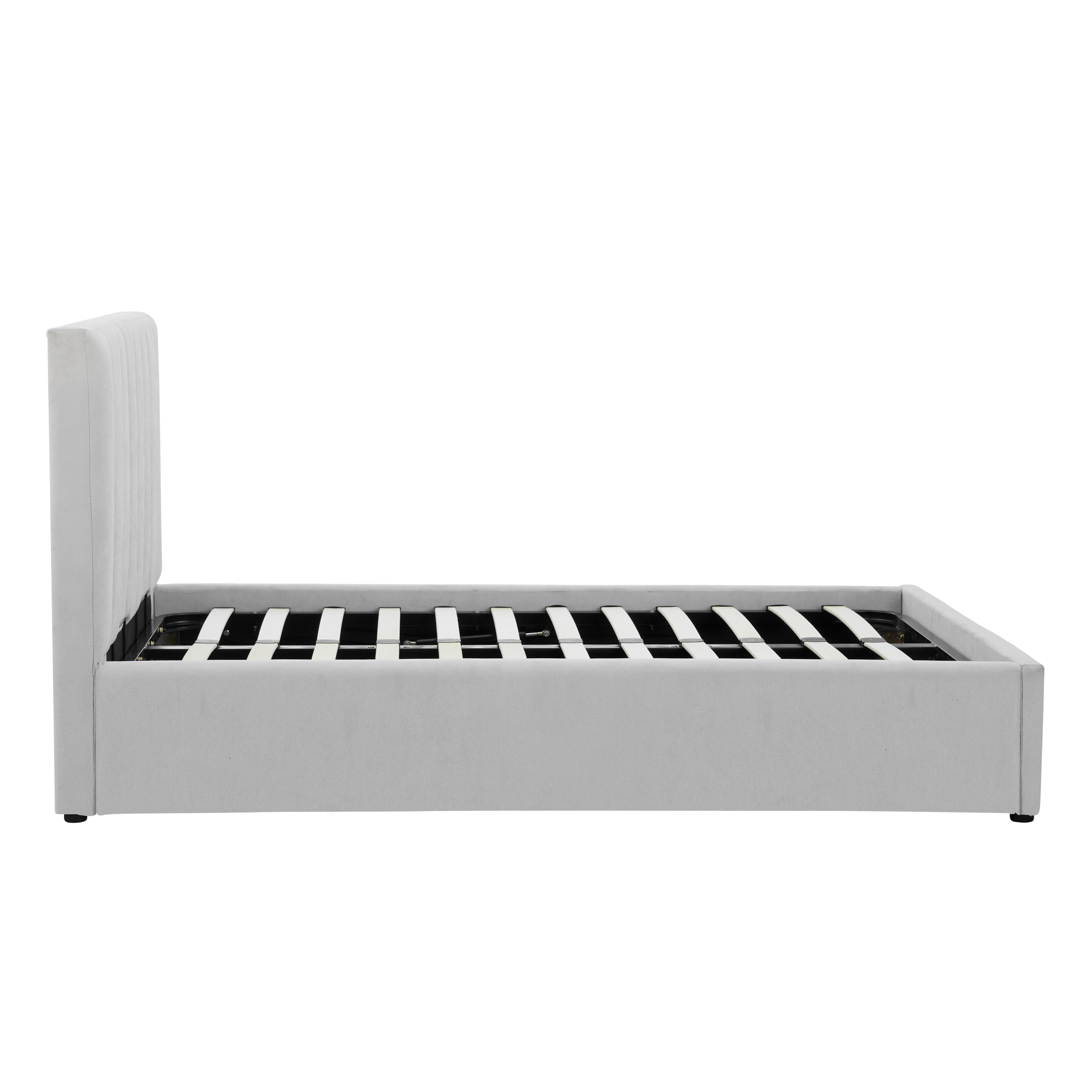 Audrey Super Single Storage Bed - Silver Fox (Fabric), HV Modern Beds ...