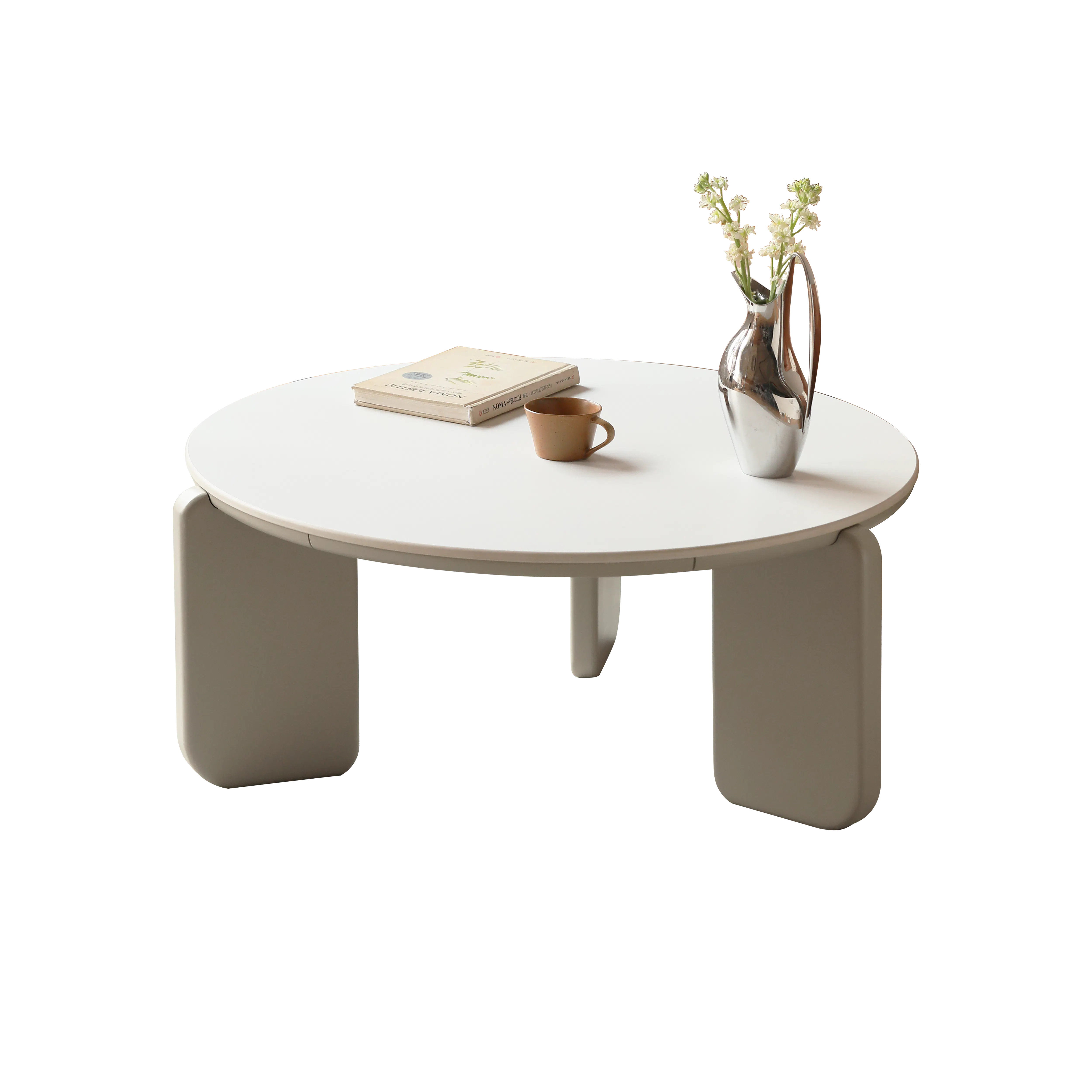 Blair Round Coffee Table - Grey, Sintered Stone, Blair by HipVan | HipVan