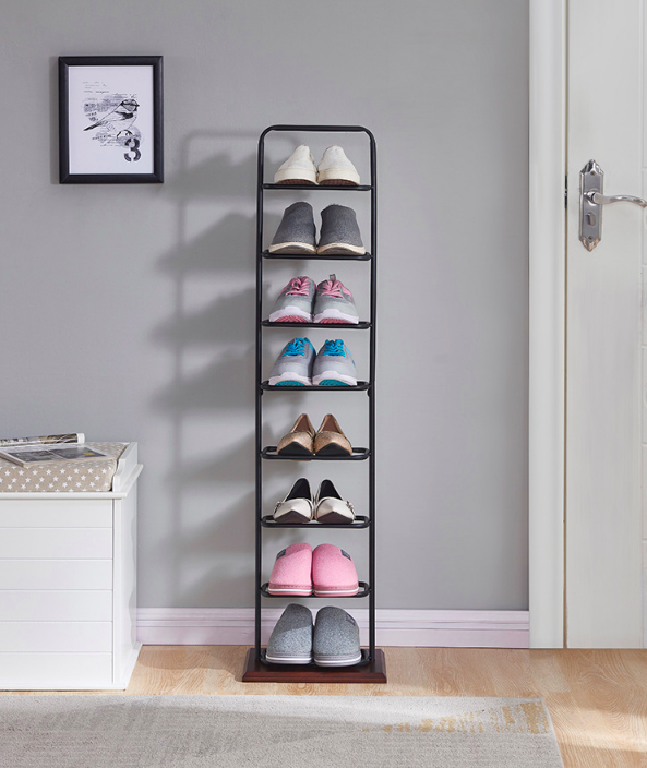 Chester Shoe Rack - Black, Walnut, Storage Essentials by HipVan | HipVan