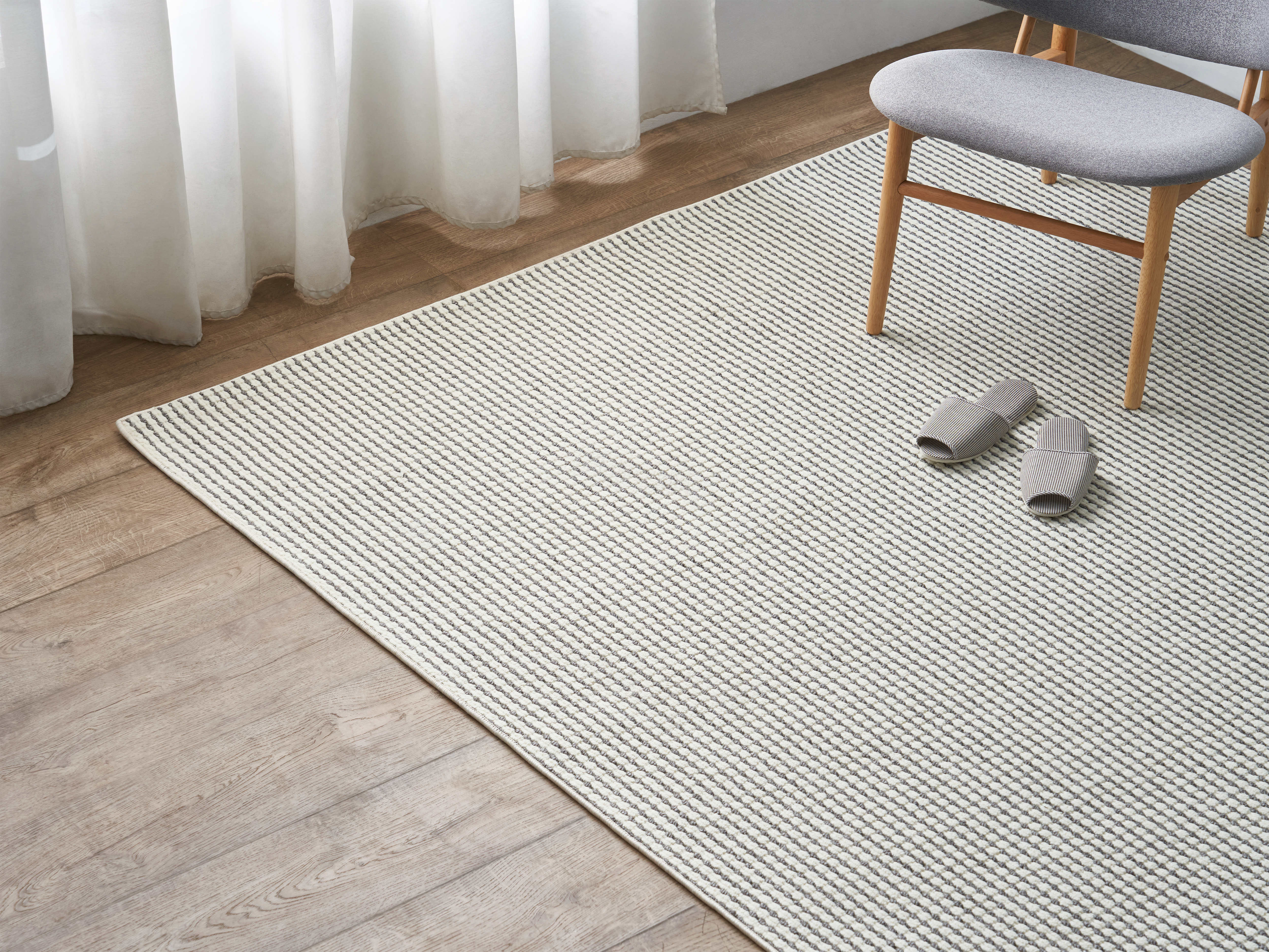 Pheobe Low Pile Wool Rug - Stone (3 Sizes), Rugs by HipVan | HipVan