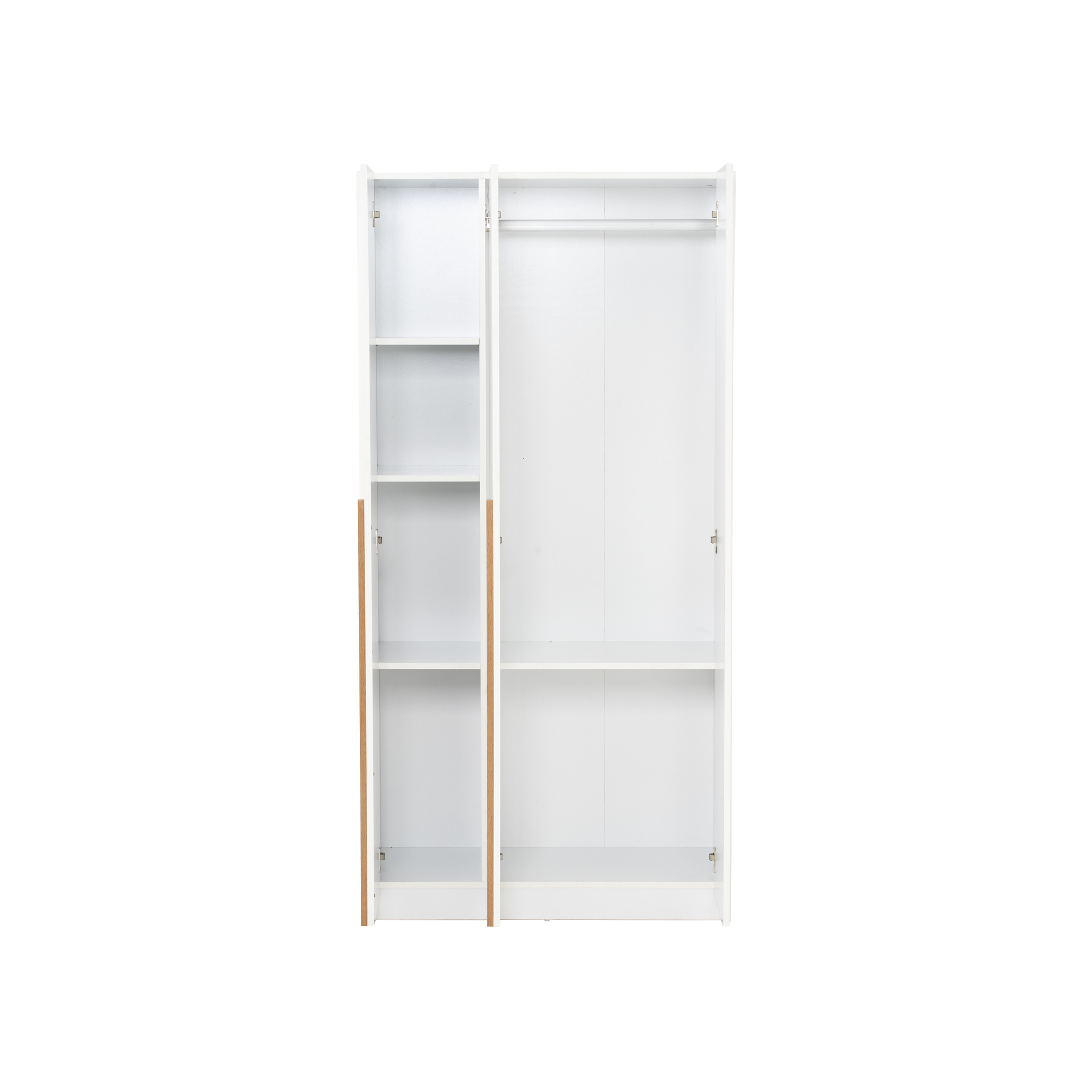 Miah 3 Door Wardrobe - Natural, White, Miah by HipVan | HipVan