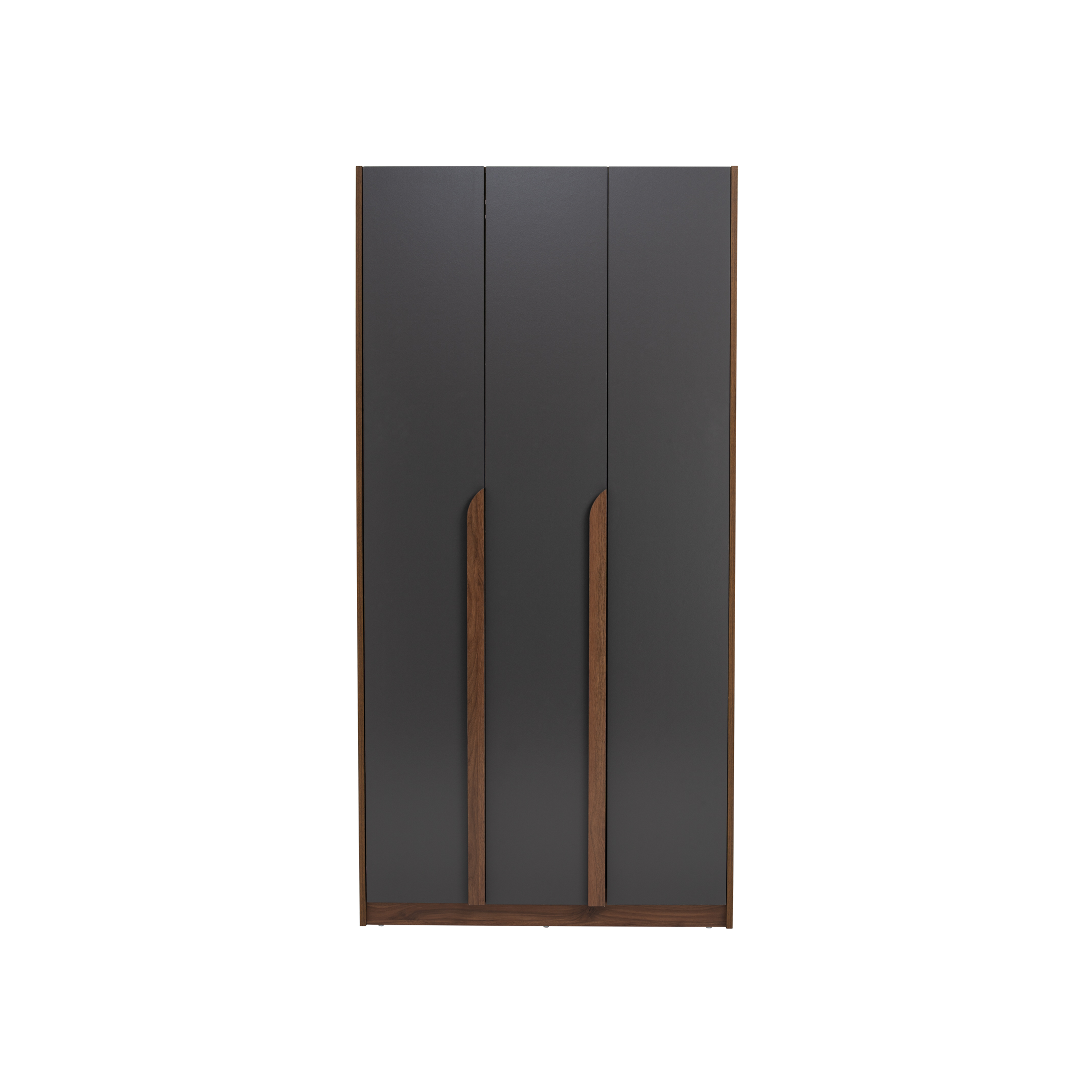 Miah 3 Door Wardrobe - Walnut, Grey, Miah by HipVan | HipVan