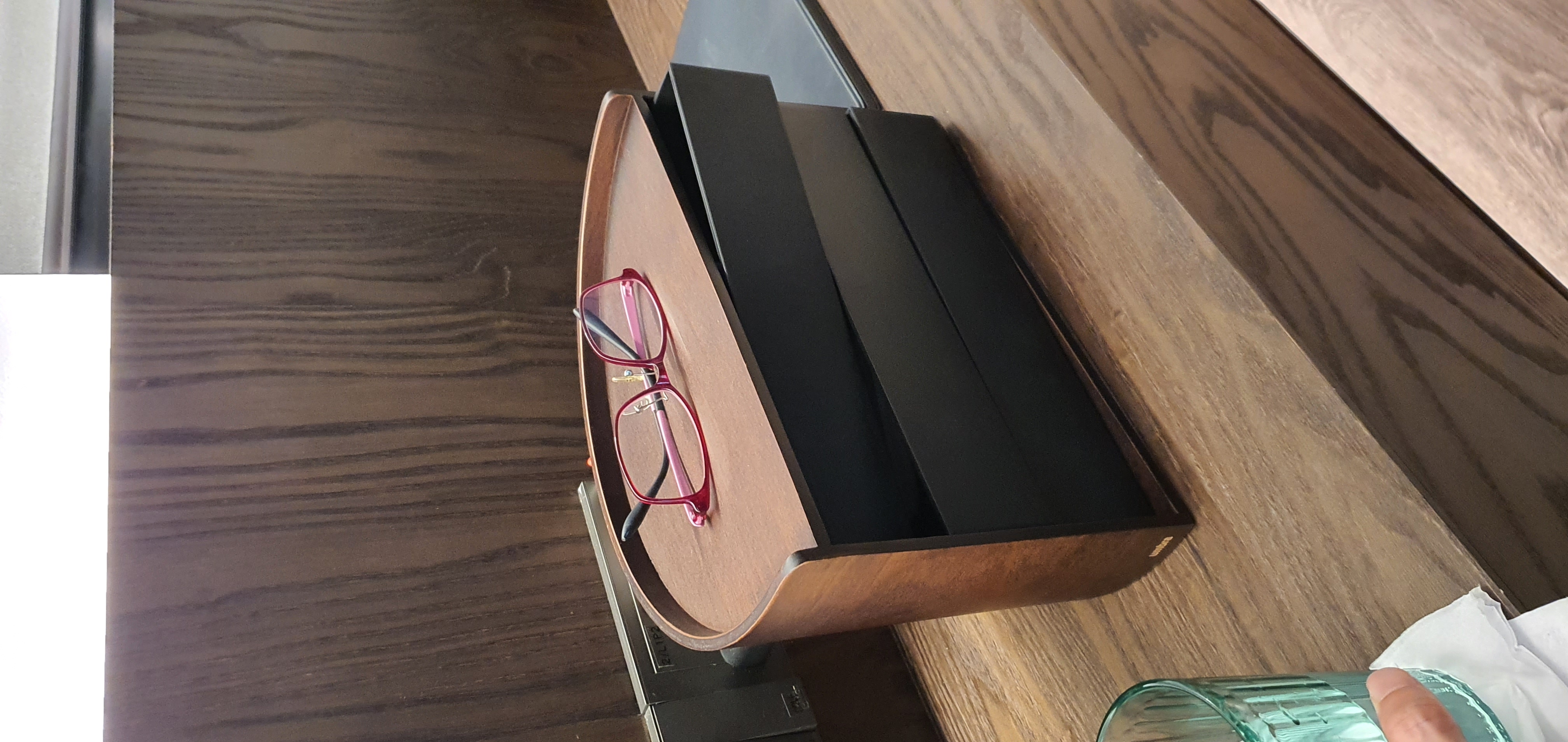 Moona Storage Box - Black, Walnut, Umbra Home Accents | HipVan